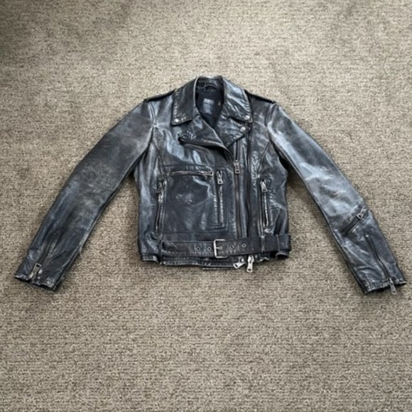 R13 | Jackets & Coats | R3 Distressed Leather Moto Jacket S | Poshmark